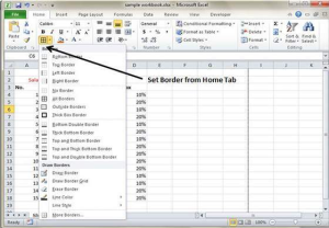 How To Apply Borders And Shades In MS Excel 2010 | Clarified.com