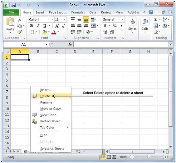 How To Delete Worksheet In The MS Excel 2010 Clarified